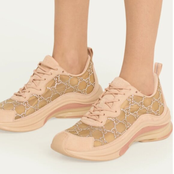 Gucci | Shoes | Gucci Gg Crystal Mesh Running Sneakers Gucci | Poshmark